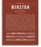 Winston Personalized Name Meaning Art Prints – Name Stories