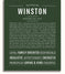Winston Personalized Name Meaning Art Prints – Name Stories