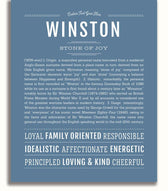 Winston | Name Art Print – Name Stories