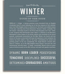 Winter | Name Art Print – Name Stories
