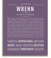 Wrenn | Name Art Print – Name Stories
