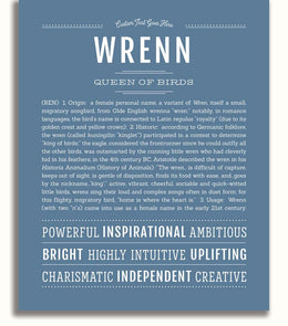 Wrenn | Name Art Print – Name Stories