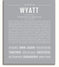 Wyatt Personalized Name Meaning Art Prints – Name Stories