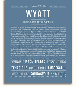 Wyatt | Name Art Print – Name Stories