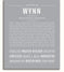 Wynn (female) | Name Art Print – Name Stories