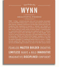 Wynn (female) | Name Art Print – Name Stories