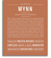 Wynn (female) | Name Art Print – Name Stories