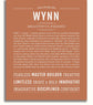 Wynn (female) | Name Art Print – Name Stories