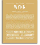 Wynn (female) | Name Art Print – Name Stories