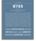 Wynn (female) | Name Art Print – Name Stories
