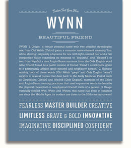 Wynn (female) | Name Art Print – Name Stories