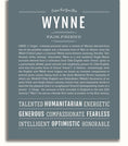 Wynne | Name Art Print – Name Stories