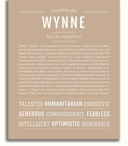 Wynne | Name Art Print – Name Stories