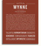 Wynne | Name Art Print – Name Stories