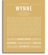 Wynne | Name Art Print – Name Stories