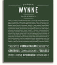 Wynne | Name Art Print – Name Stories
