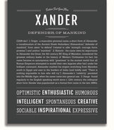 Xander | Name Art Print – Name Stories