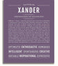 Xander Personalized Name Meaning Art Prints – Name Stories