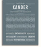 Xander Personalized Name Meaning Art Prints – Name Stories
