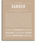 Xander Personalized Name Meaning Art Prints – Name Stories
