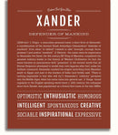 Xander | Name Art Print – Name Stories