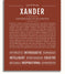 Xander | Name Art Print – Name Stories