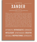 Xander Personalized Name Meaning Art Prints – Name Stories