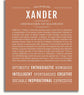 Xander Personalized Name Meaning Art Prints – Name Stories
