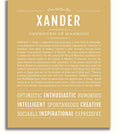 Xander | Name Art Print – Name Stories