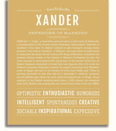 Xander | Name Art Print – Name Stories