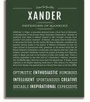 Xander | Name Art Print – Name Stories