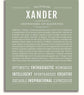 Xander | Name Art Print – Name Stories