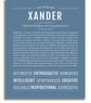 Xander Personalized Name Meaning Art Prints – Name Stories