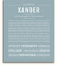 Xander Personalized Name Meaning Art Prints – Name Stories