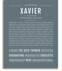 Xavier | Name Art Print – Name Stories
