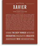 Xavier Personalized Name Meaning Art Prints – Name Stories