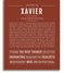 Xavier Personalized Name Meaning Art Prints – Name Stories