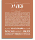 Xavier Personalized Name Meaning Art Prints – Name Stories