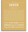 Xavier | Name Art Print – Name Stories