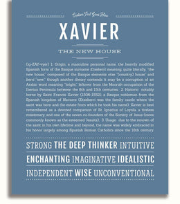 Xavier | Name Art Print – Name Stories