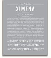 Ximena | Name Art Print – Name Stories