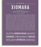 Xiomara | Name Art Print – Name Stories