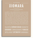 Xiomara Personalized Name Meaning Art Prints – Name Stories