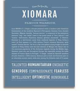 Xiomara Personalized Name Meaning Art Prints – Name Stories