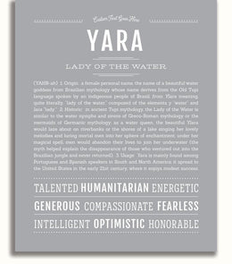 Yara | Name Art Print – Name Stories