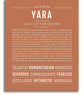 Yara Personalized Name Meaning Art Prints – Name Stories