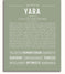 Yara Personalized Name Meaning Art Prints – Name Stories