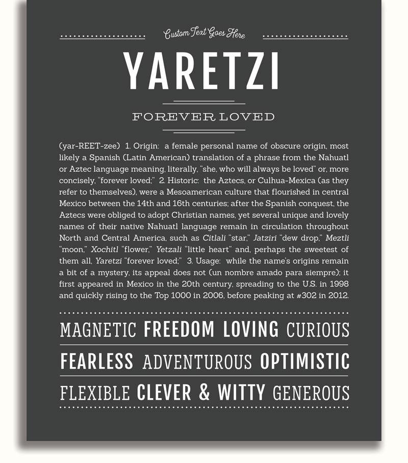 Yaretzi | Name Art Print – Name Stories