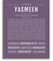 Yasmeen Personalized Name Meaning Art Prints – Name Stories