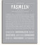 Yasmeen Personalized Name Meaning Art Prints – Name Stories